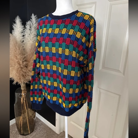Vintage | Sweaters | Vintage Crossings Made In Usa 0 Cotton Multicolor ...